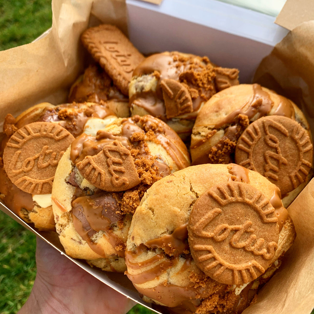 Lotus Cookies with Milkybar and Galaxy – Baked By Bean